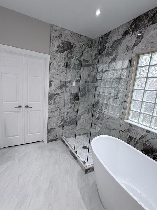 Origin 21 Grey Essence 12-in x 24-in Polished Porcelain Marble Look ...