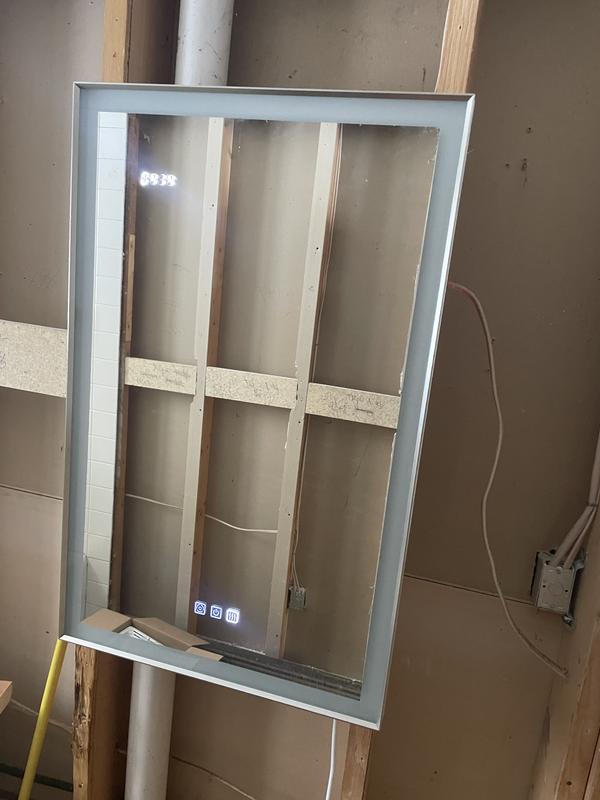 QueenFun Nova 48-in x 30-in Lighted LED Fog Free Surface/Recessed Mount ...