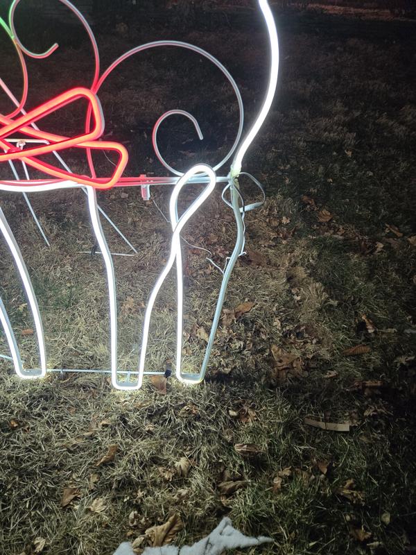 GE 4-ft Staybright LED Neon Flex Reindeer Decoration 82003LO at Lowes.com