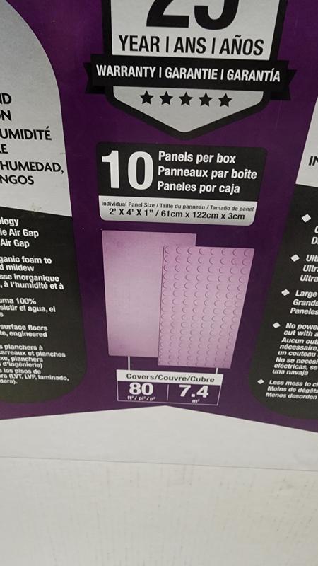 DRIcore Insul-Armor 76 23.25-ft W x 47.25-ft L x 1 -in T Premium Foam ...