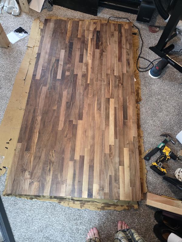 Sparrow Peak Unfinished 12-ft x 25-in x 1.5-in Natural Walnut Wood ...