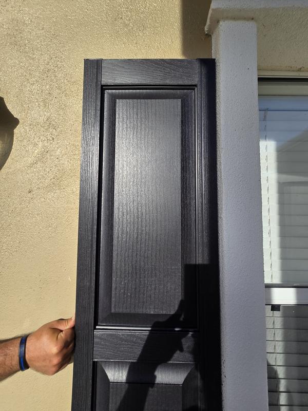 RELIABILT 12-in W x 84-in H Dove Gray Raised panel Polypropylene ...