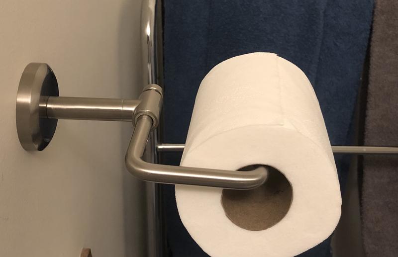 Delta Westdale Spotshield Brushed Nickel Wall Mount Euro Toilet Paper ...