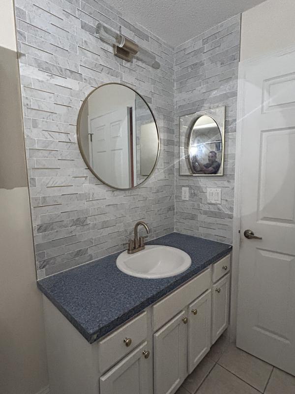 American Olean Genuine Stone White and Gray 12-in x 12-in Glazed ...