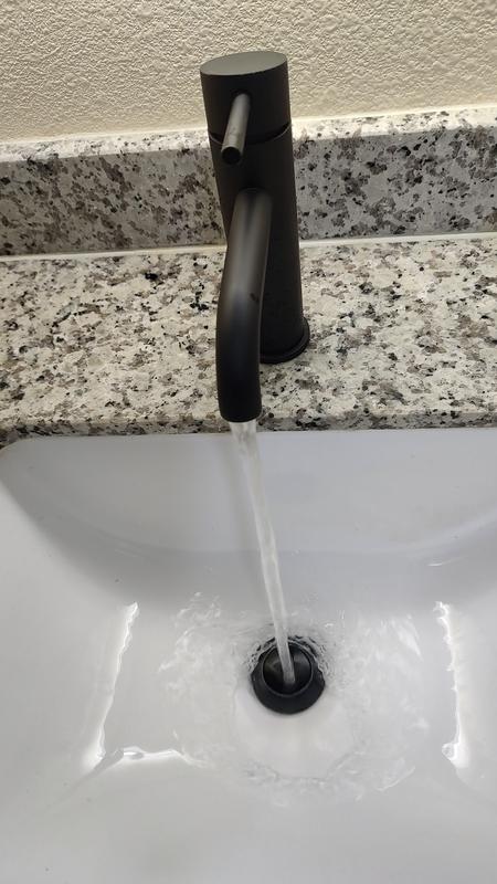 FURUISI Brushed Gold Single Hole 1-Handle Bathroom Sink Faucet with ...