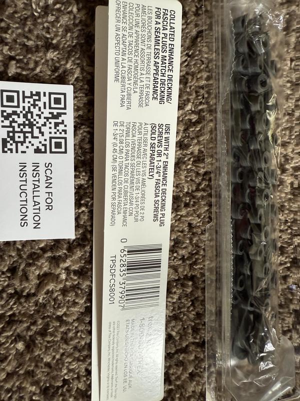 Trex Hideaway Plugs Clam Shell Hidden Deck Fastener 180 Square feet ...