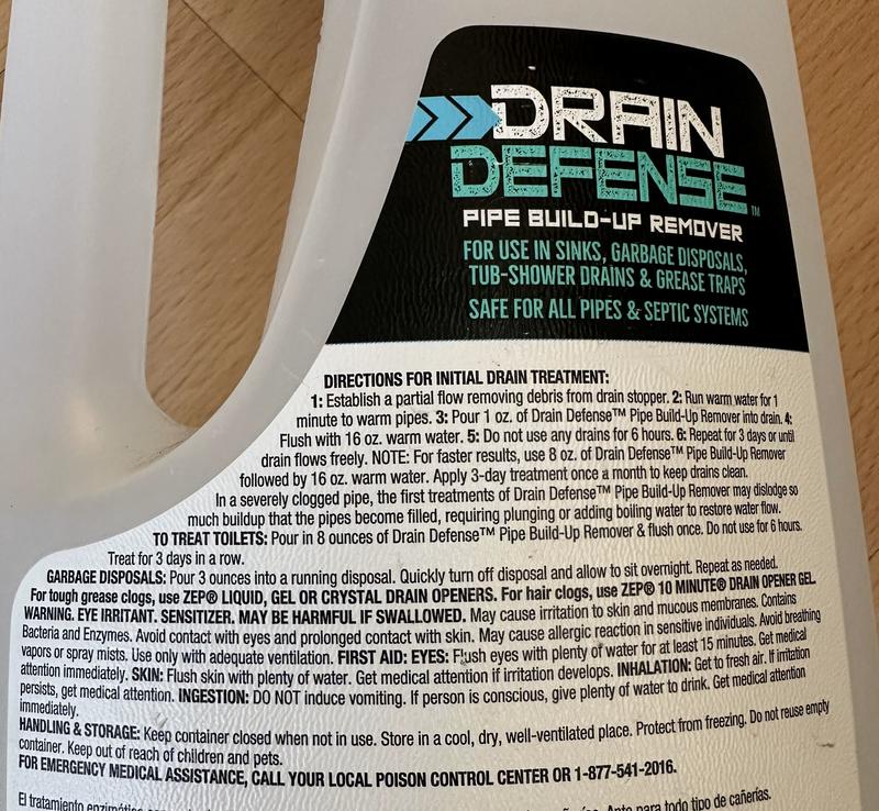 Zep Drain Defense Pipe Build-up Remover 64-fl oz Drain Cleaner ZLDC648 ...