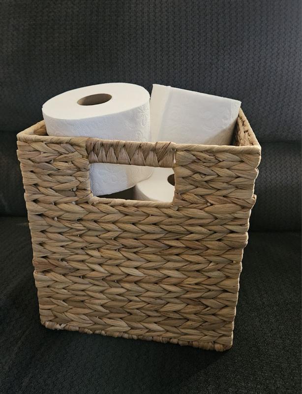 allen + roth Natural Baskets (10.5-in W x 11-in H x 10.5-in D) Natural ...