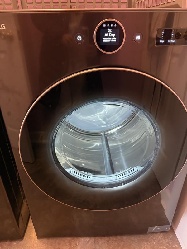 LG 7.4-cu ft Stackable Steam Cycle Vented Smart Gas Dryer (Black) DLGX6501B at Lowes.com