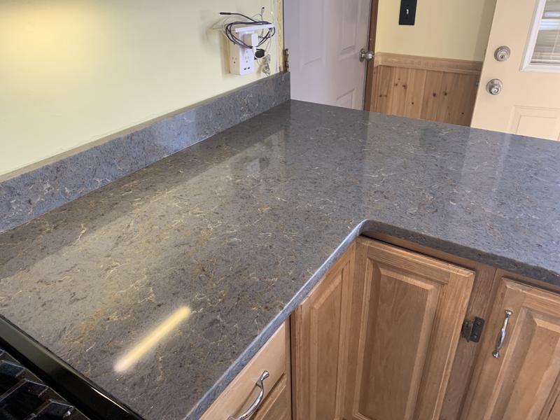 Silestone 4 In. x 6 In. Copper Mist Quartz Brown Kitchen Countertop ...