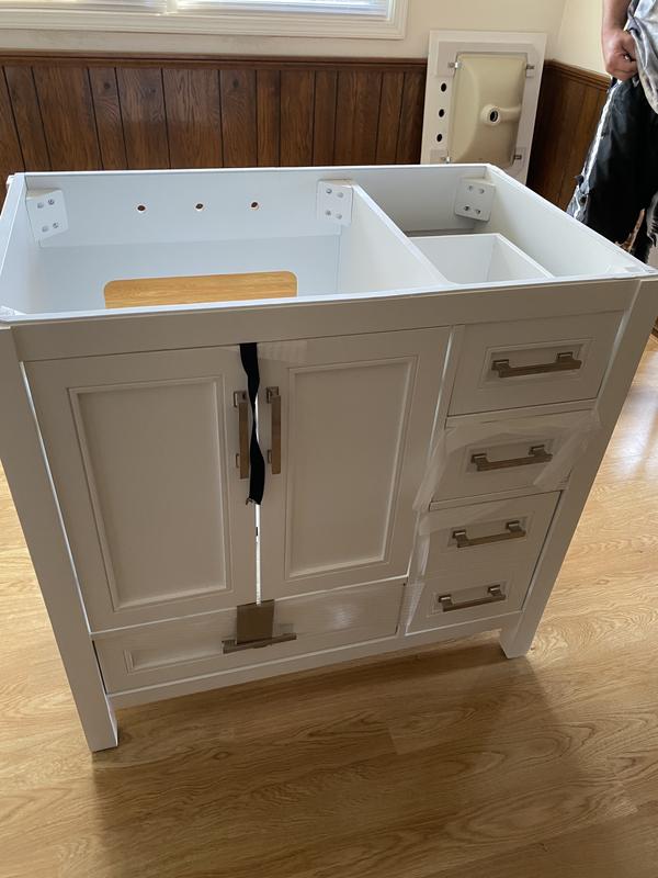 allen + roth Crest Hill 36-in White Undermount Single Sink Bathroom ...
