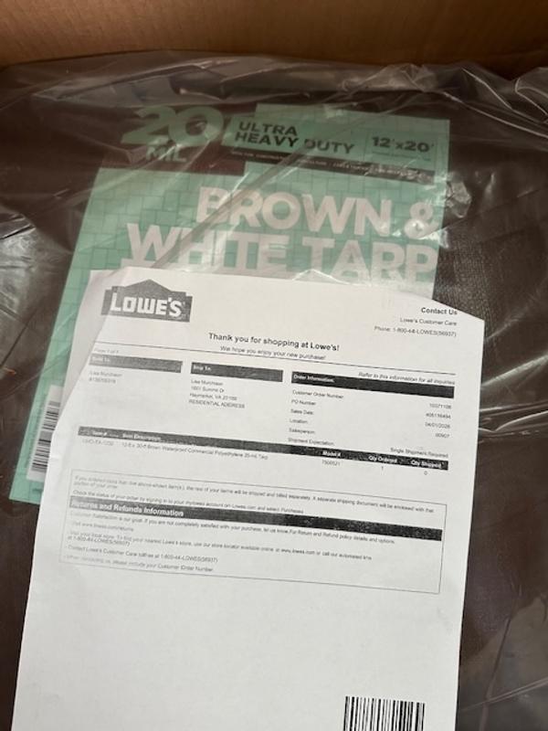 Tarpex 15-ft x 15-ft Brown Waterproof Commercial Polyethylene 20-mil ...