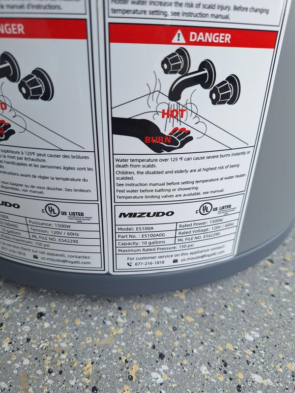 Mizudo Etech Pro 10-Gallon 1500-Watt 120-Volt Plug-In Point of Use ...