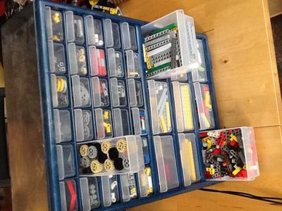 Stack-On Parts Organizer Plastic One 39 Drawer Storage Cabinet- Blue ...