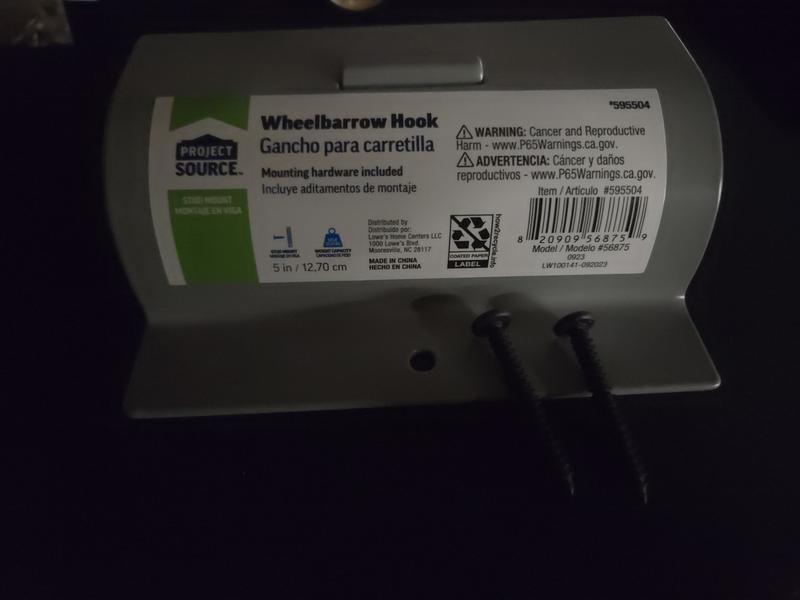 Project Source Wheelbarrow Hanger 3.94-in Gray Steel 56720 at Lowes.com