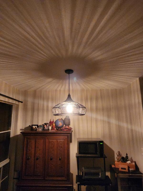 allen + roth Reece Black Traditional Bell Medium Hanging Pendant Light ...