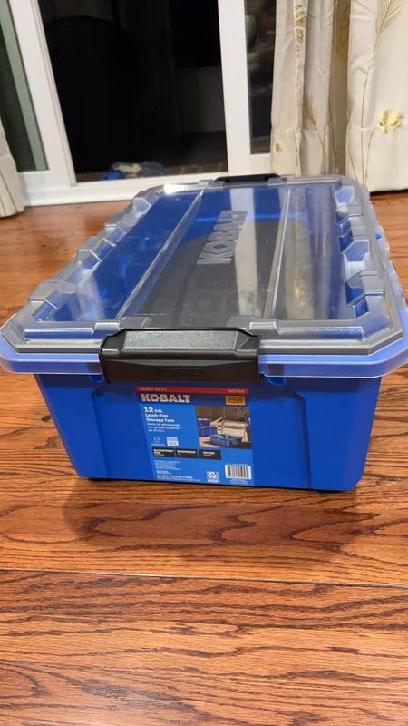 Kobalt Small 5 -Gallons ( 20 -Quarts ) blue Heavy Duty Stackable Tote ...