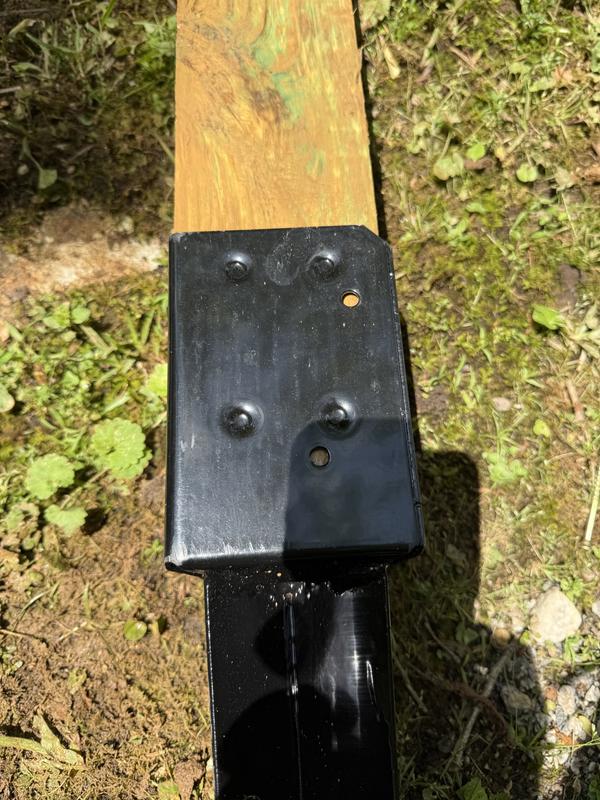 Simpson Strong-Tie E-Z Spike 34.88-in Powder Coating, Black Steel Post ...