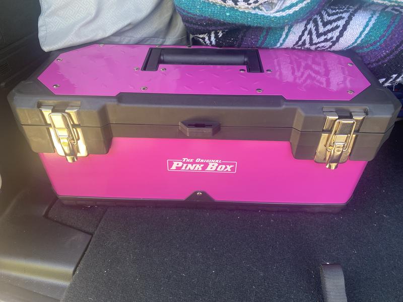 The Original Pink Box 19.7-in W x 8.25-in H x 8-in D Pink Steel Tool ...