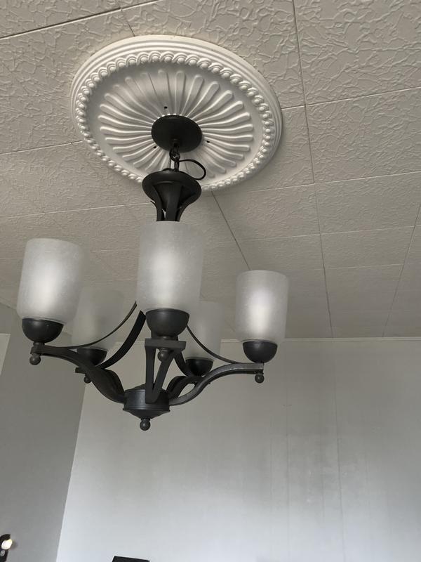 Style Selections 5.5-in x 4.3-in White Linen Vanity Light Shade with 2 ...