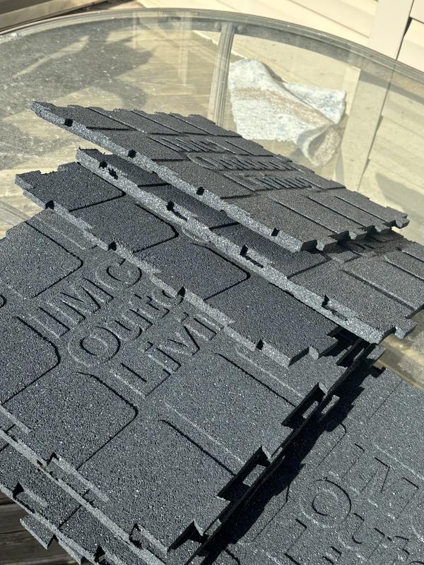 Rubberific 16-in L x 16-in W x 0.625-in H Square Black Smartloc Rubber ...