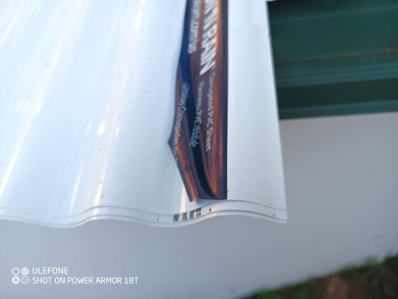 SUN 'N RAIN PALRAM 2.2-ft x 6-ft Corrugated White PVC plastic Roof ...