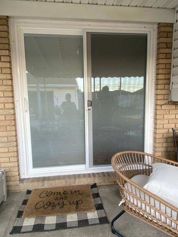 JELD-WEN 72-in x 80-in x 4-9/16-in Jamb Almond Vinyl Left-hand Sliding ...