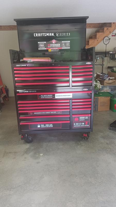 CRAFTSMAN V-Series 63-in W x 40-in H 11-Drawer Steel Rolling Tool ...