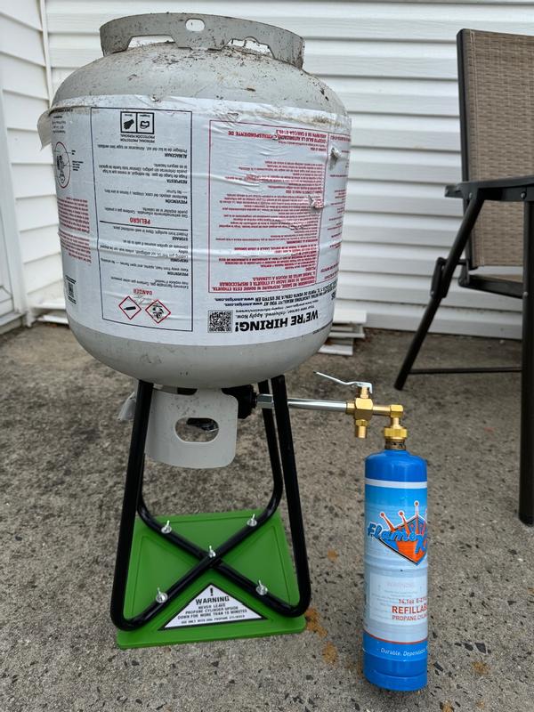 Flame King 1LB Refillable Empty Propane Cylinder Refill Kit Steel ...