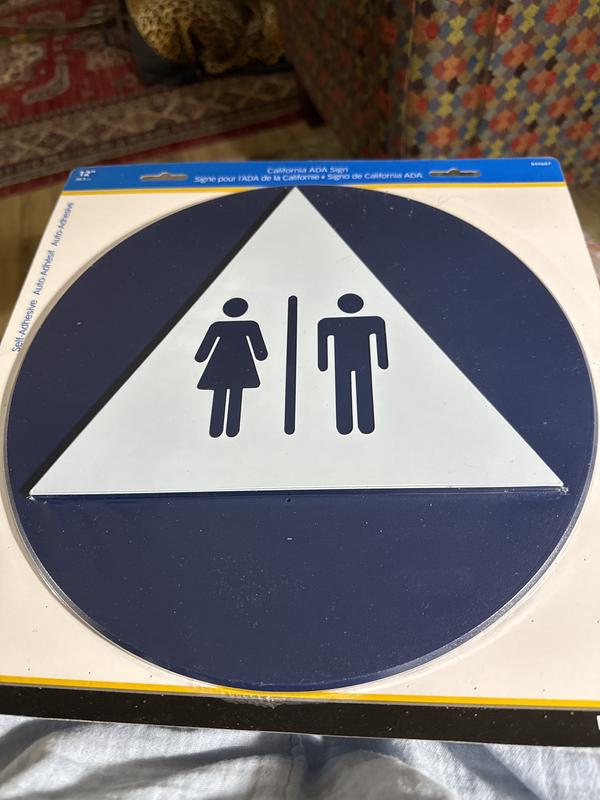 Hillman Sign Center 12-in x 12-in Plastic Restroom Sign 844605 at Lowes.com