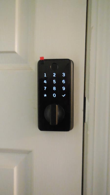 Honeywell Matte Black Electronic Deadbolt Fingerprint Touchscreen ...