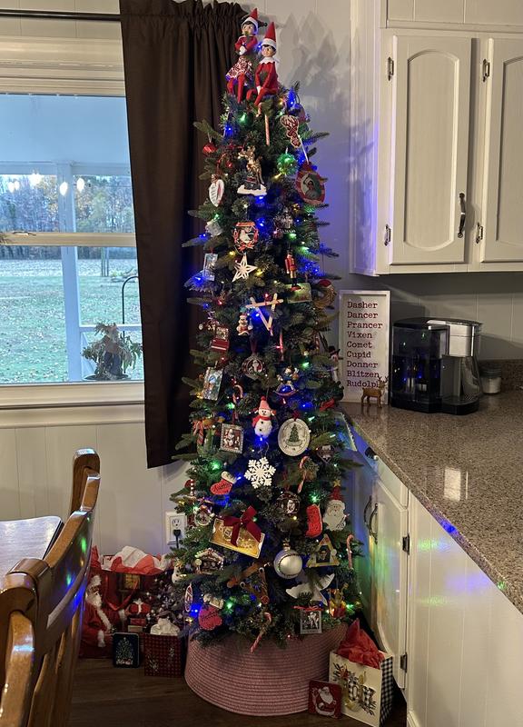 Holiday Living 4-ft Slim Hayden Pine Pre-lit LED Artificial Christmas ...