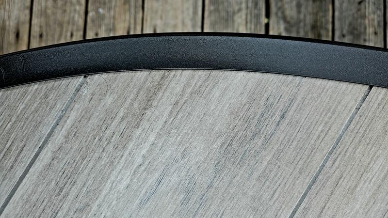 allen + roth Pointe Break Round Wicker Outdoor Dining Table 48-in W x ...