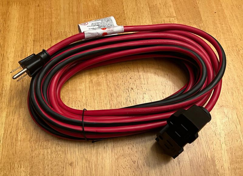 Shop Utilitech (1-Pack) 25-ft 14 / 3 Medium Duty 3 Prong Red and black ...