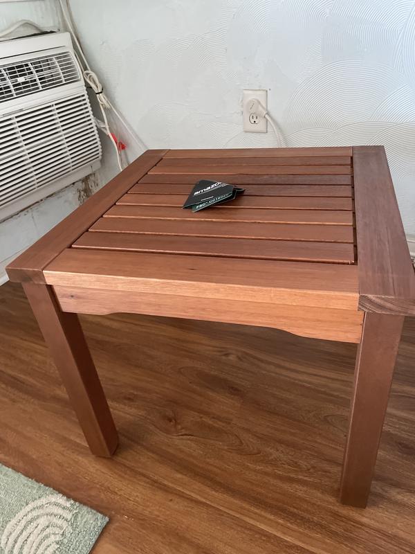 Envelor Amazonia Patio Table Round Outdoor Coffee Table 27-in W x 27-in ...