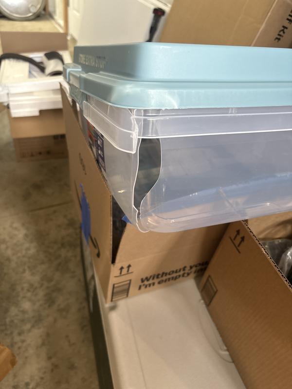 Hefty 6-Pack Hi Rise Large 10-Gallon s (40-Quart) Clear/Blue Tote with ...