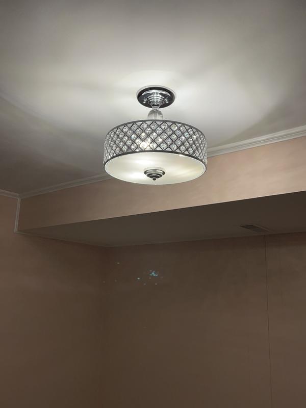 Home Accessories Inc 3 -Light Polished Chrome Crystal Clear glass Metal ...