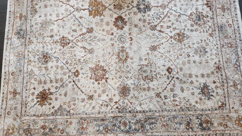 allen + roth with STAINMASTER Camille Border 8 X 10 (ft) Beige Indoor ...