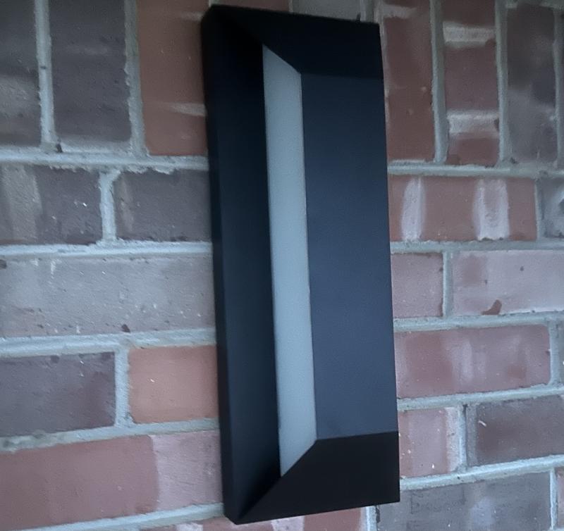 LamQee Outdoor Wall Lights 2 -Pack 15-in H Matte Black Hardwired ...