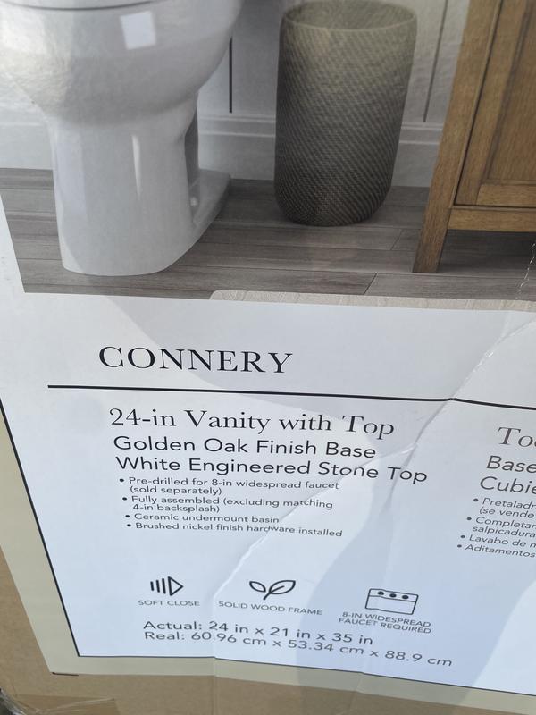 Shop allen + roth Connery Oak 30-in Vanity and Faucet Bundle at Lowes.com