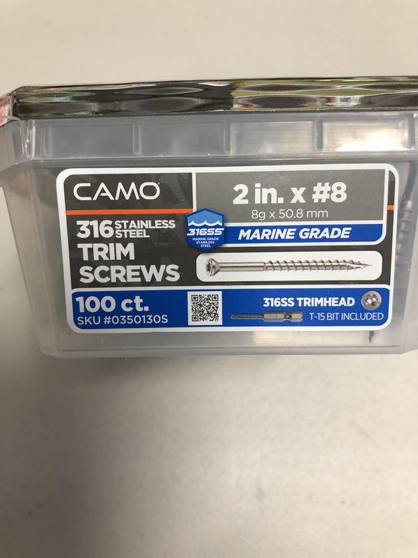 CAMO #8 x 3-1/2-in Stainless steel Exterior 100 -Per Box ) in the Wood ...