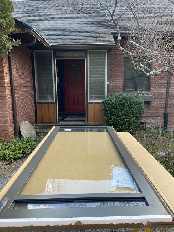 LARSON NuVent 36-in x 81-in Brown Full-view Aluminum Storm Door with ...