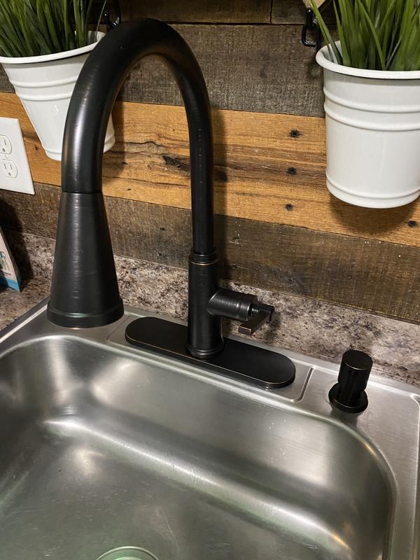 allen + roth Townley Spot Free Stainless Steel Single Handle Pull-down ...