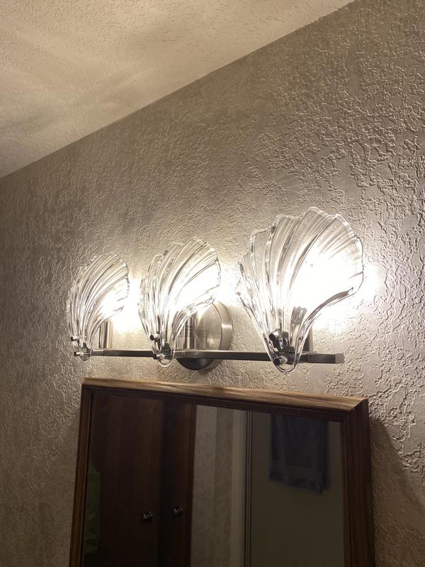 allen + roth 25.5-in 3-Light Brushed Nickel Coastal Vanity Light 47162 ...