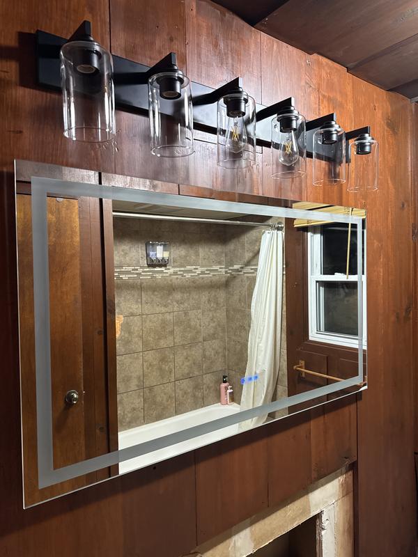 KAWOTI Killian 14-in 2 Light Matte Black Transitional Bathroom Vanity ...