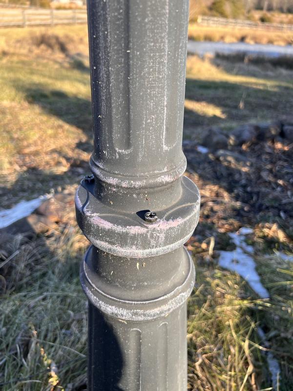 allen + roth Lamp Post Black Hardwired Incandescent Post light in the ...