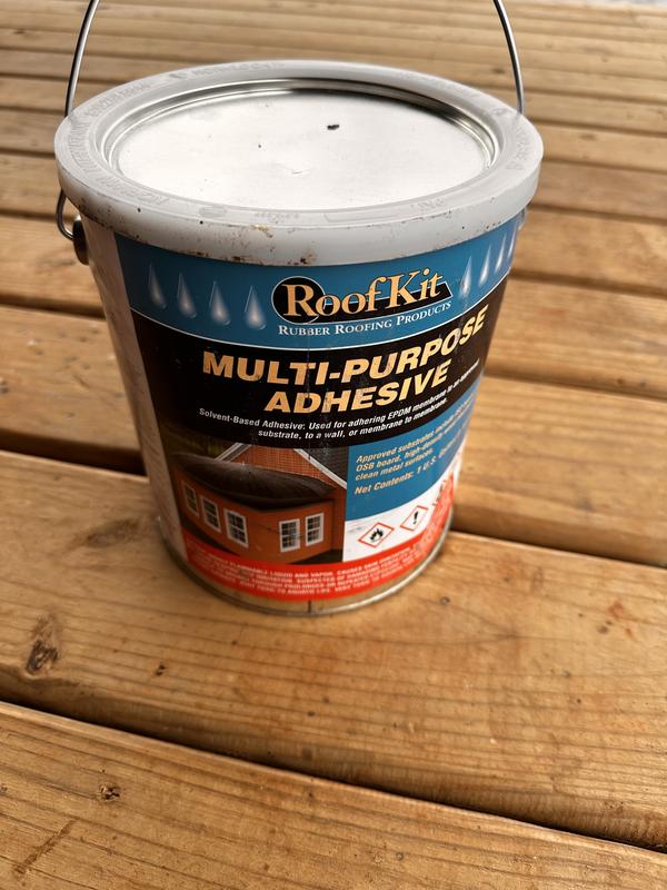 RoofKit Roofing Products Multipurpose 128-Fluid Oz. Black Roof adhesive ...