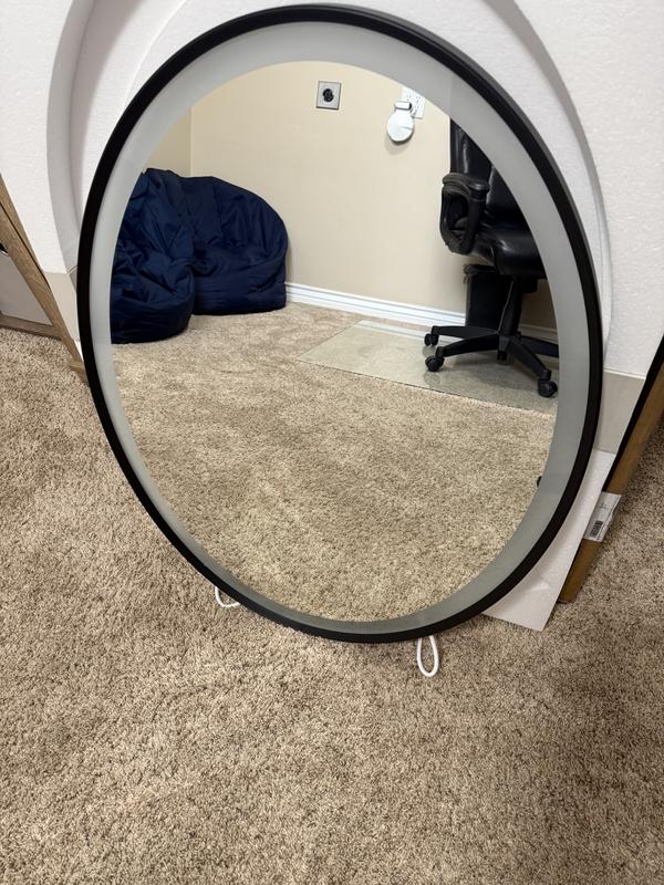 Keonjinn 20-in x 28-in Framed Oval Dimmable LED Lighted Fog Free ...