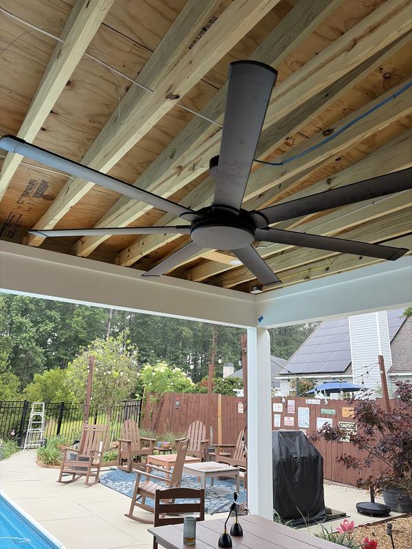 Harbor Breeze Megalodon 100-in Matte White with Matte White Blades ...