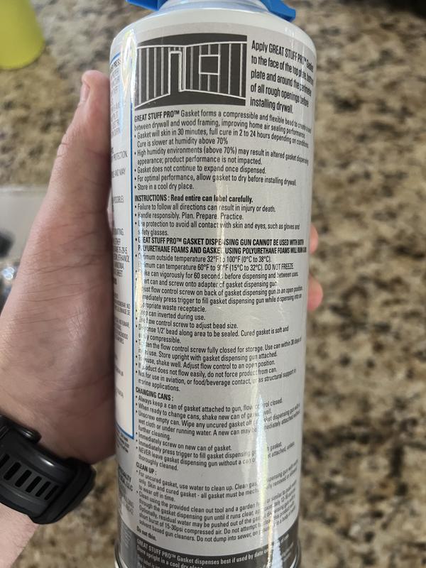 GREAT STUFF PRO Flexible Drywall Gasket 18-oz Spray gun Indoor Spray ...